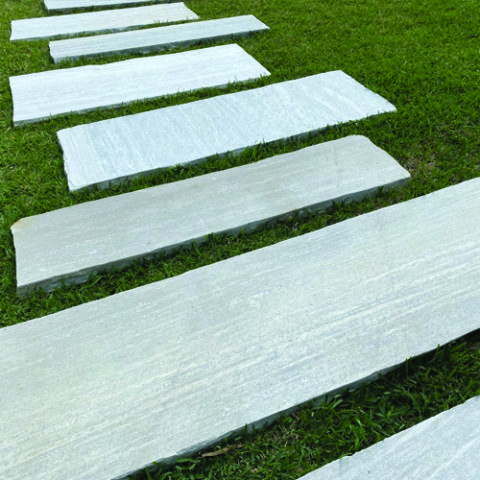 White Quartzite Oversized Flagstone, Rectilinear Snapped Edge Paver ...